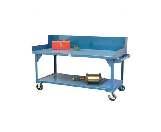 Mobile Shop Table With Side Guards | Motion Savers Inc. | 877-832-4154