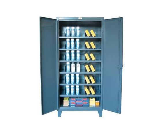 Multi-Divider Bin Storage Cabinet | Motion Savers Inc. | 877-832-4154