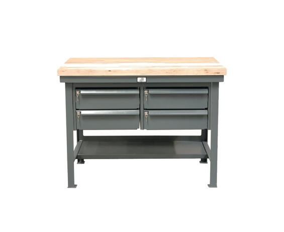 Shop Table With Maple Top And Key Lock Drawers | Motion Savers Inc ...