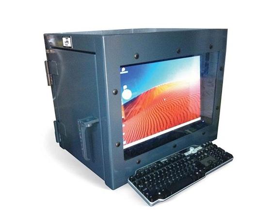 Small Desktop Computer Cabinet | Motion Savers Inc. | 877-832-4154