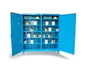 Double Shift Multi-Divider Bin Storage Cabinet | Motion Savers Inc ...