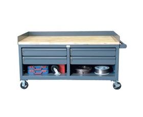 Mobile Cabinet Workbench With Key Lock Drawers | Motion Savers Inc. | 877-832-4154