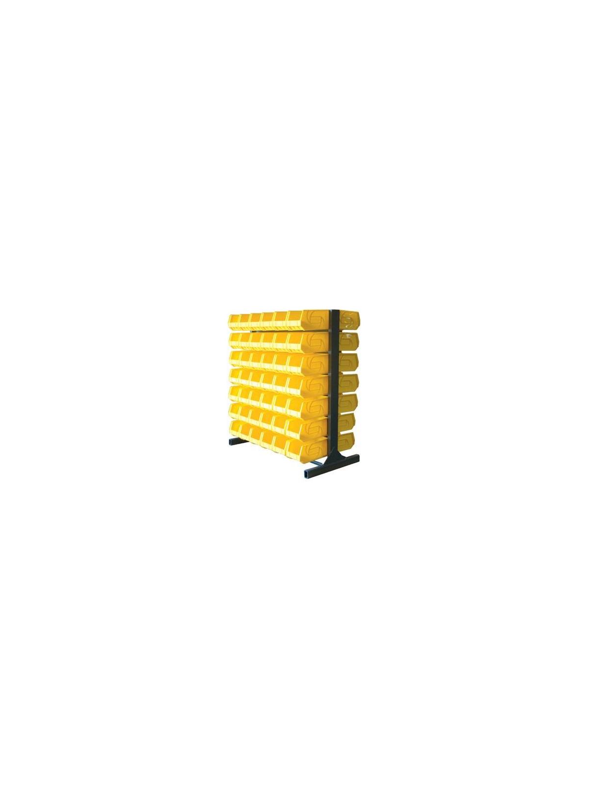 Double-Sided Bin Rack With 84 Bins | Motion Savers Inc. | 877-832-4154