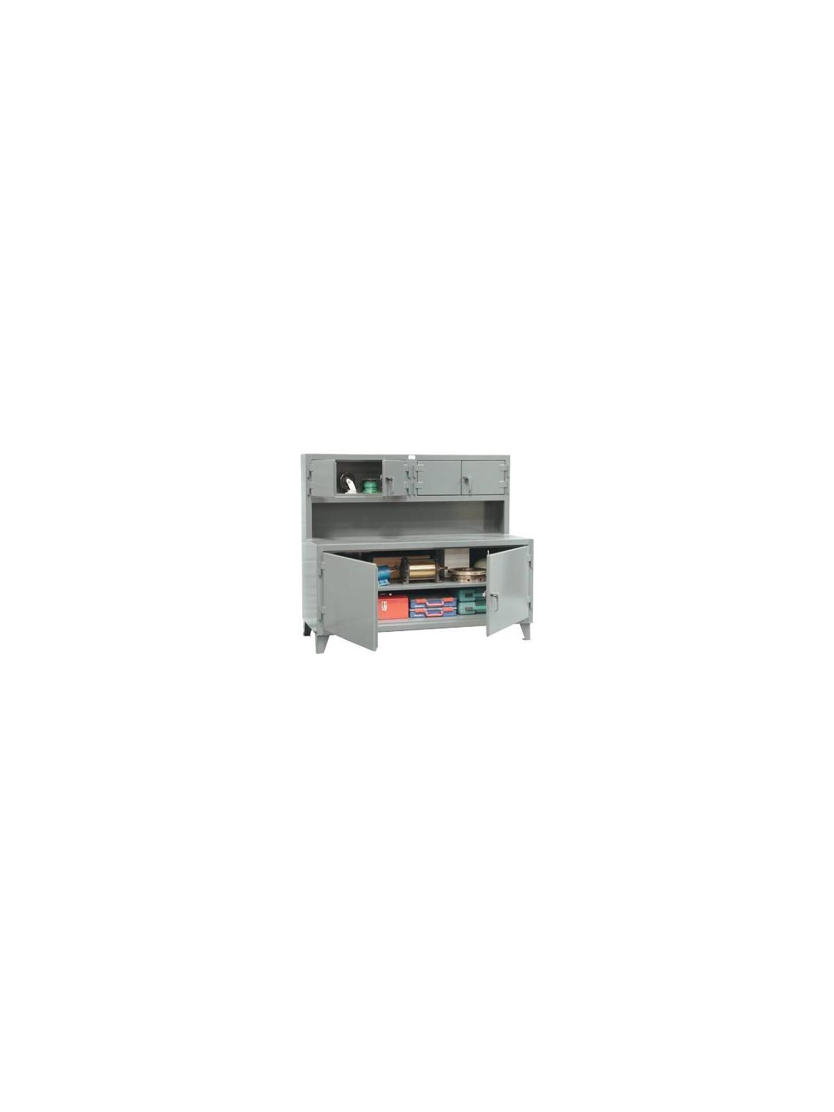 Cabinet Workstation With Upper Compartments | Motion Savers Inc. | 877-832-4154