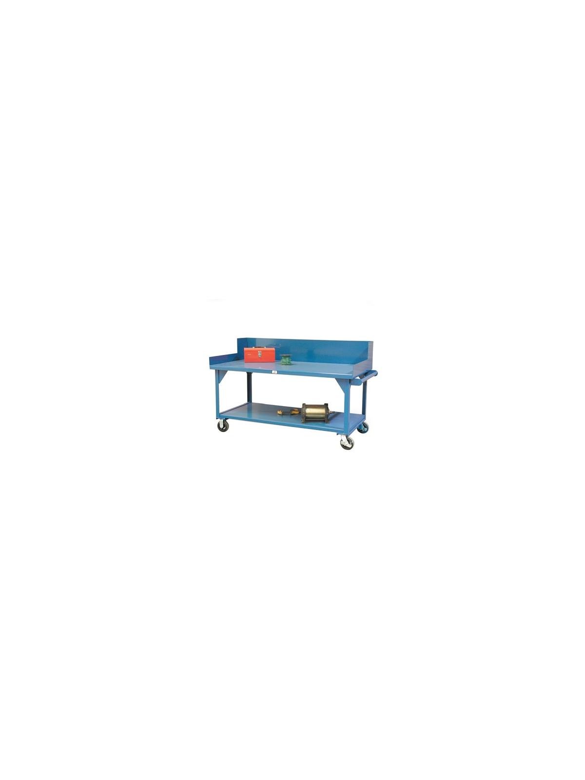 Mobile Shop Table With Side Guards | Motion Savers Inc. | 877-832-4154