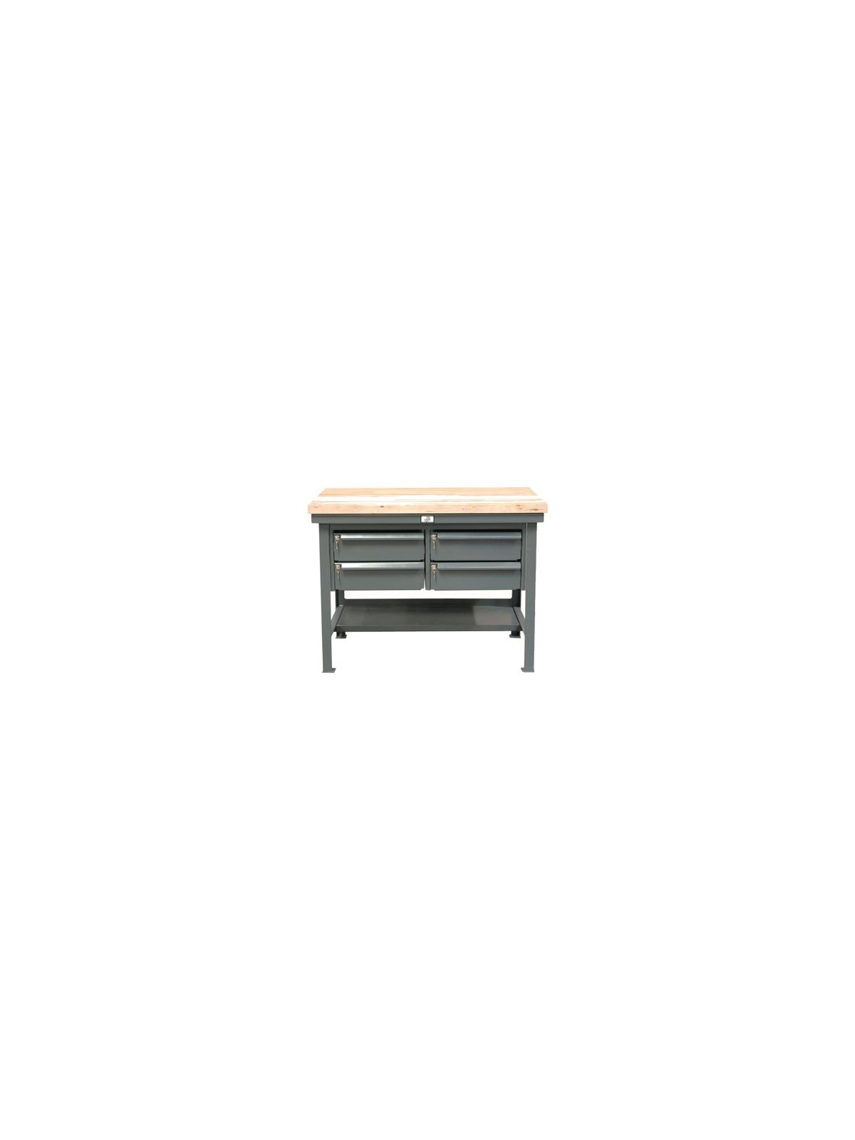 Shop Table With Maple Top And Key Lock Drawers | Motion Savers Inc ...